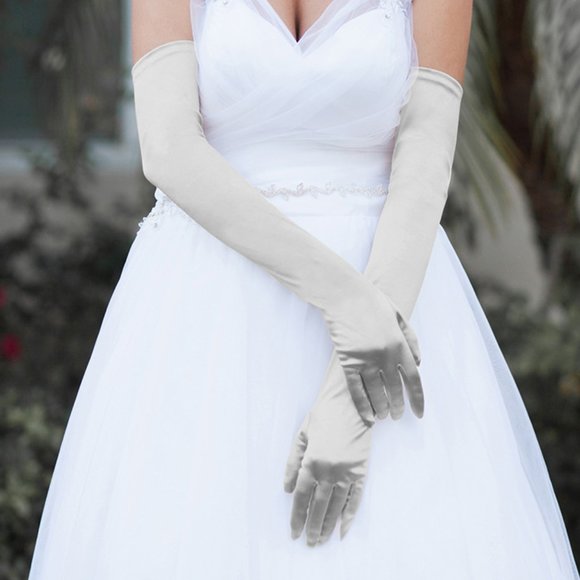 Accessories | Dressy Satin Long Evening Gloves | Poshmark